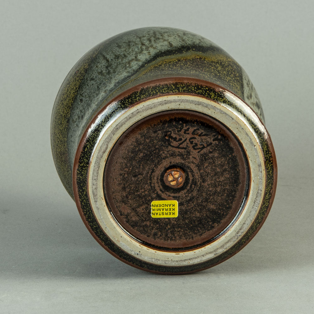 Horst Kerstan, Germany, unique vase with speckled glossy glaze H1514 ...