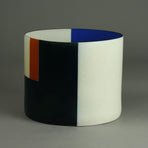 Bodil Manz, own studio, porcelain cylindrical vessel E7144 - Freeforms