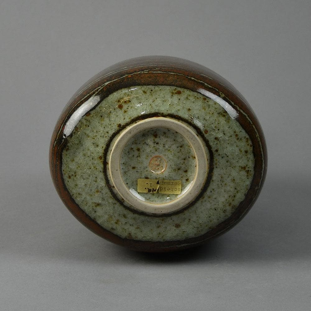 Karl Scheid, Germany, large bottle vase with glossy glaze G9091 - Freeforms